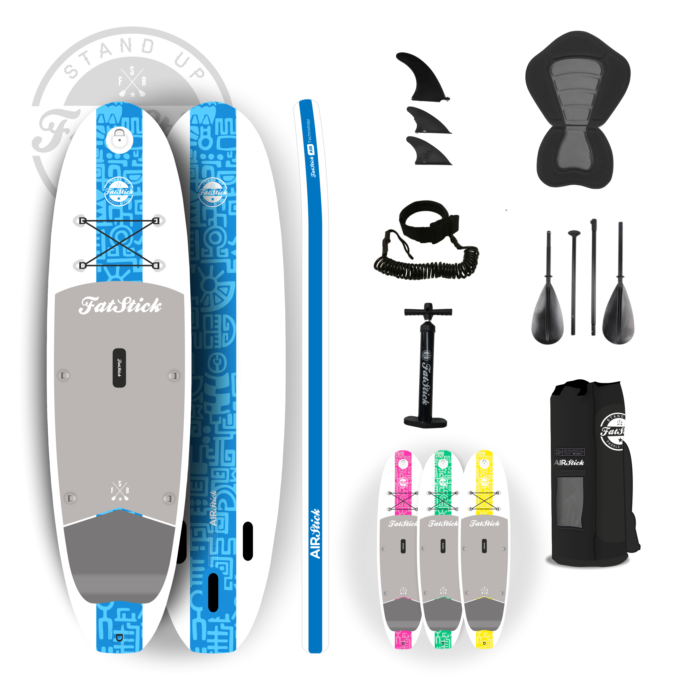 FatStick Air Stick 10’6 Inflatable Paddle Board SUP Package – LifesTooSport