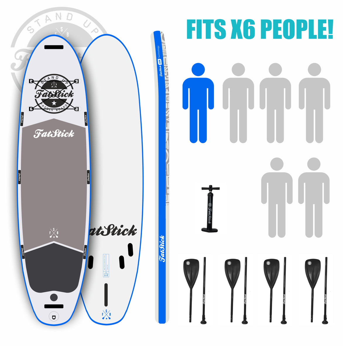 Giant XL Monster FatStick Paddle Board 16ft – LifesTooSport